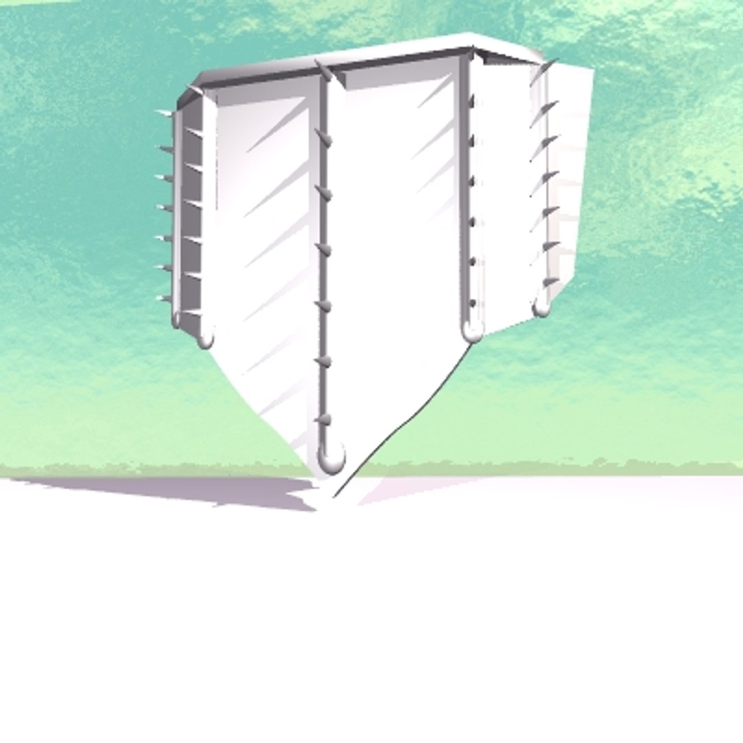 spiked shield 3d lwo