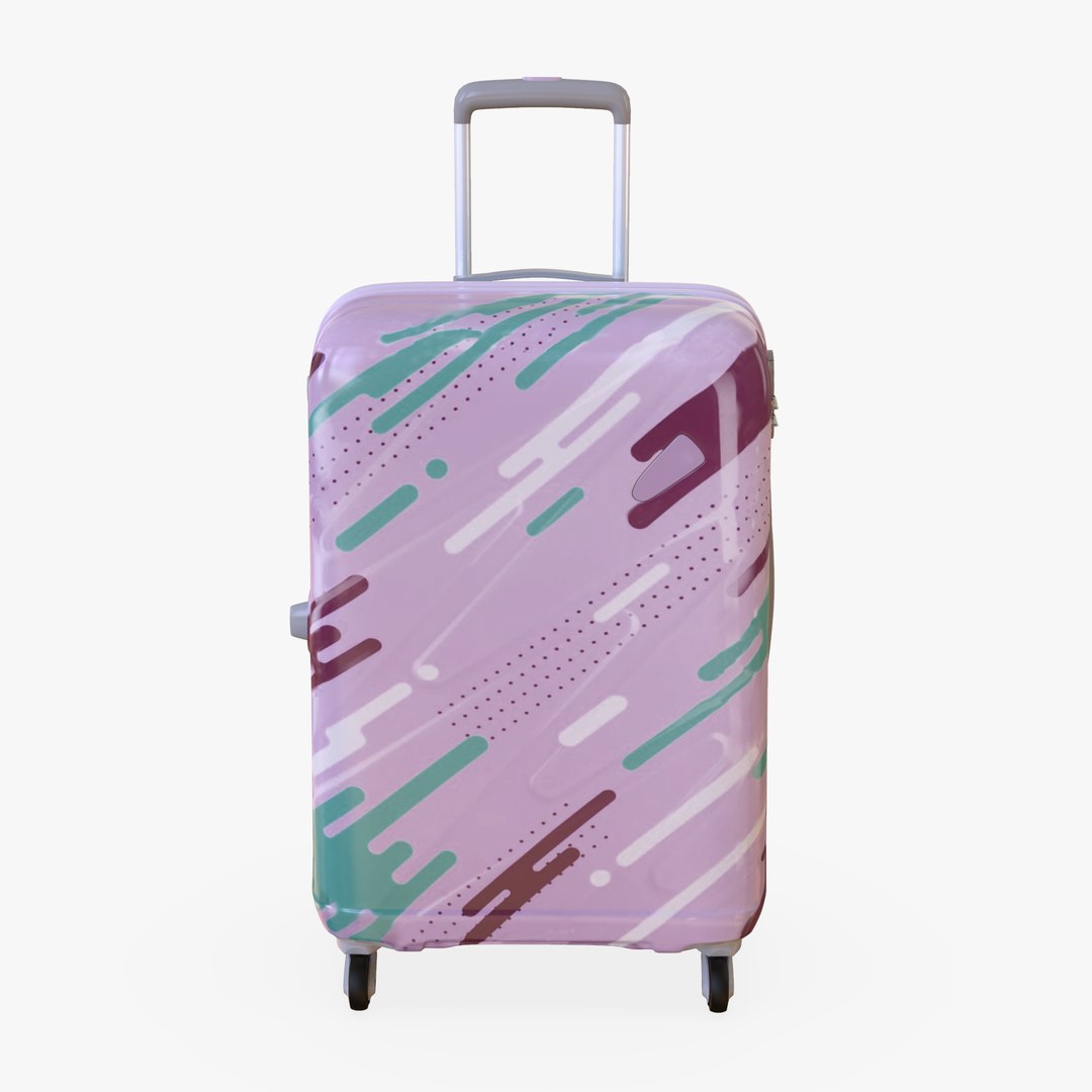 Suitcase - Large - With Pattern 3D Model - TurboSquid 1988862
