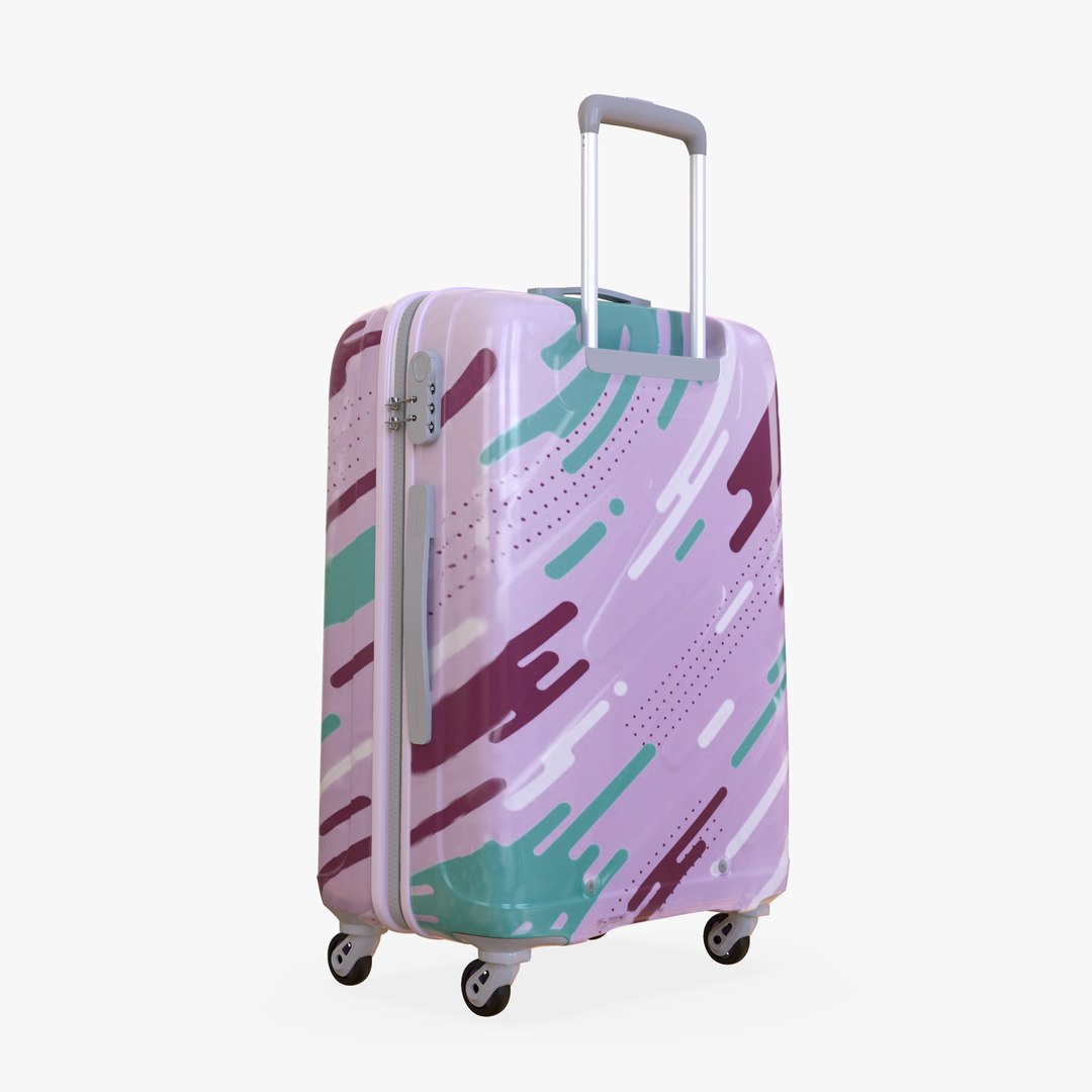 Suitcase - Large - With Pattern 3D Model - TurboSquid 1988862