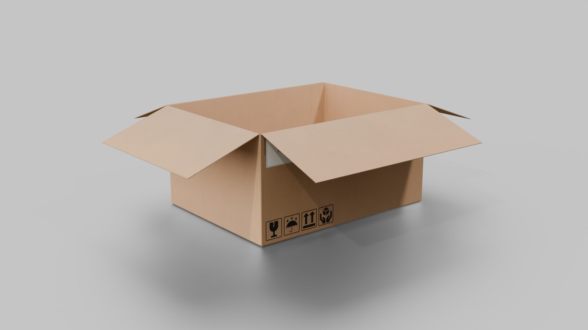 3D Cardboard Rectangular Box - Rigged And Fully Customizable ...