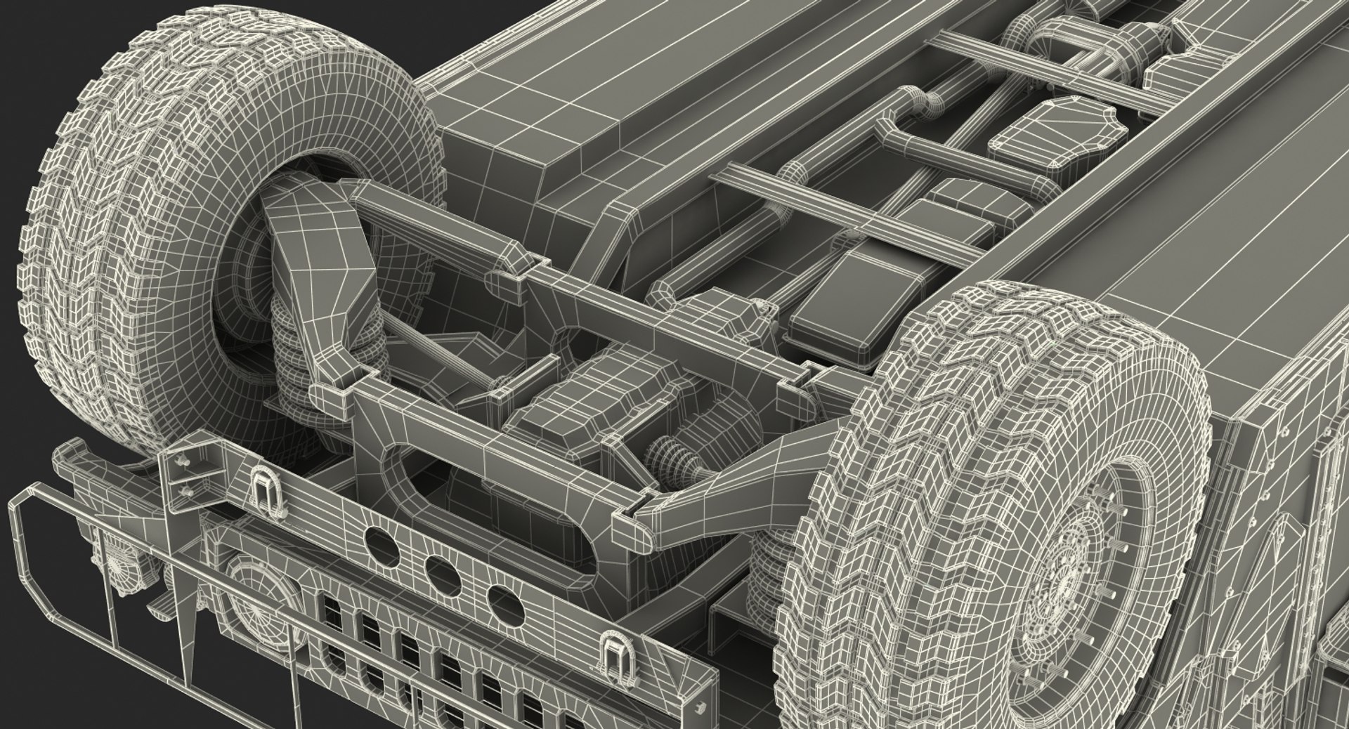 3d Humvee M1151 Simple Interior Model