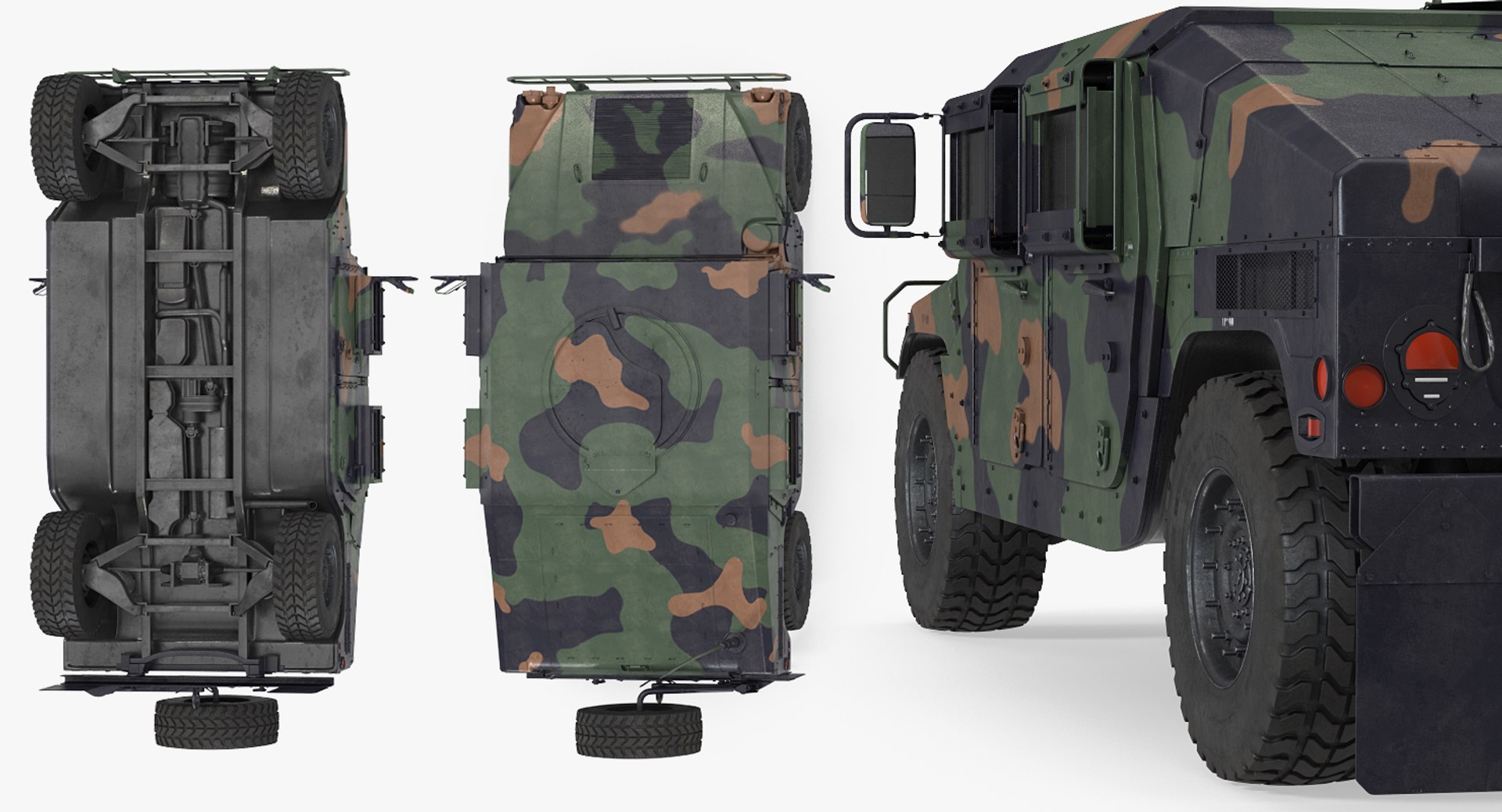 3d humvee m1151 simple interior model