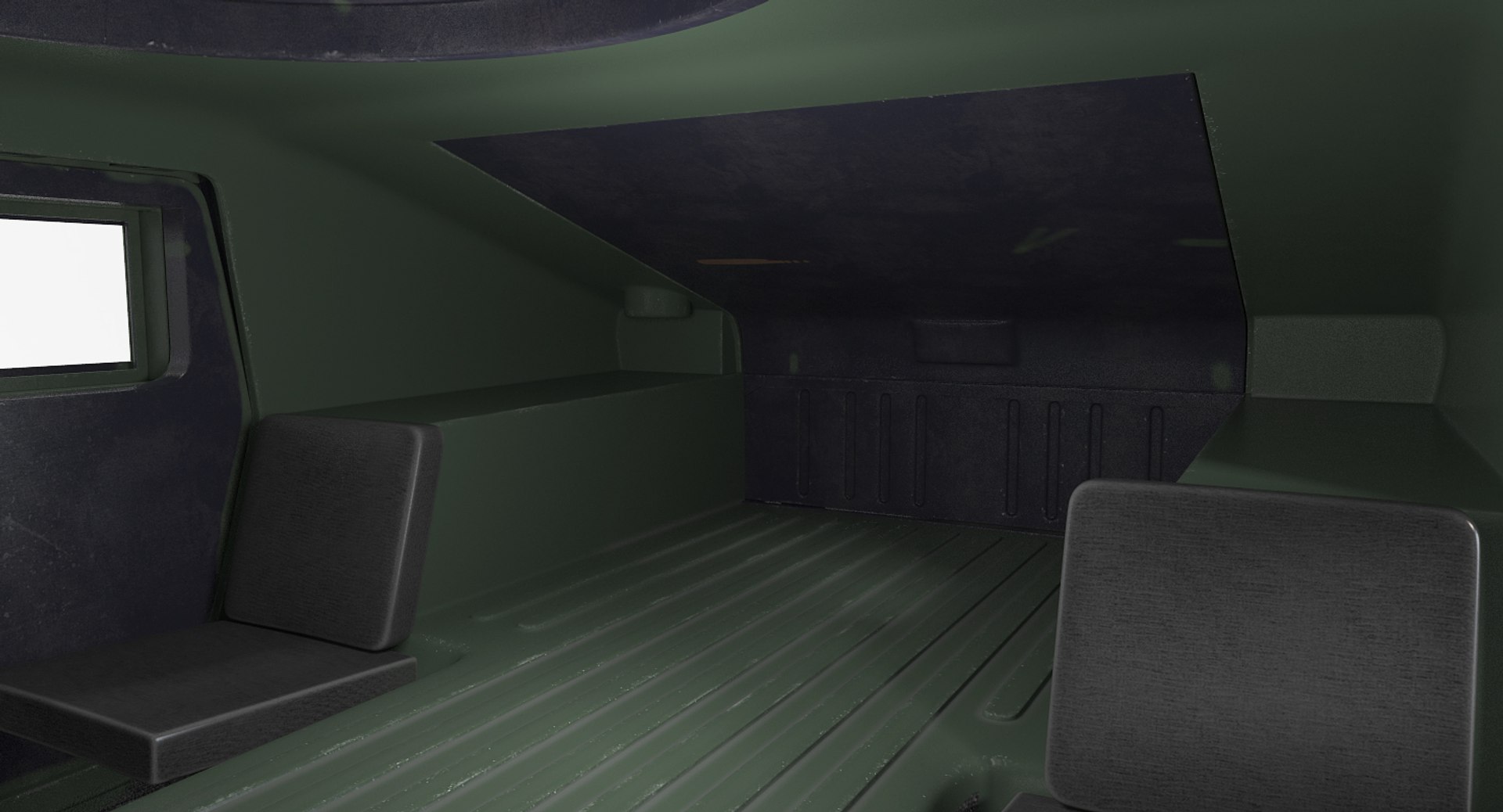 3d humvee m1151 simple interior model