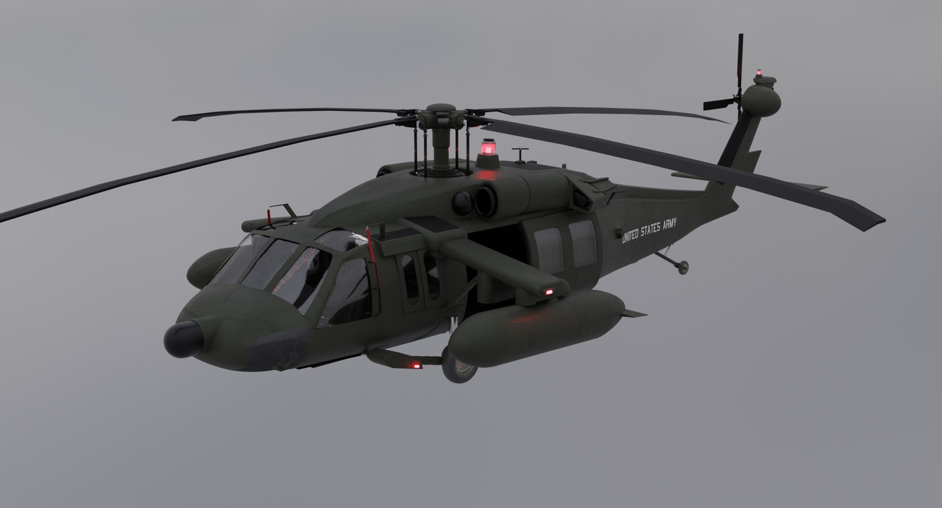 Black Hawk Helicopter With Full Interior 3D Model - TurboSquid 2104448