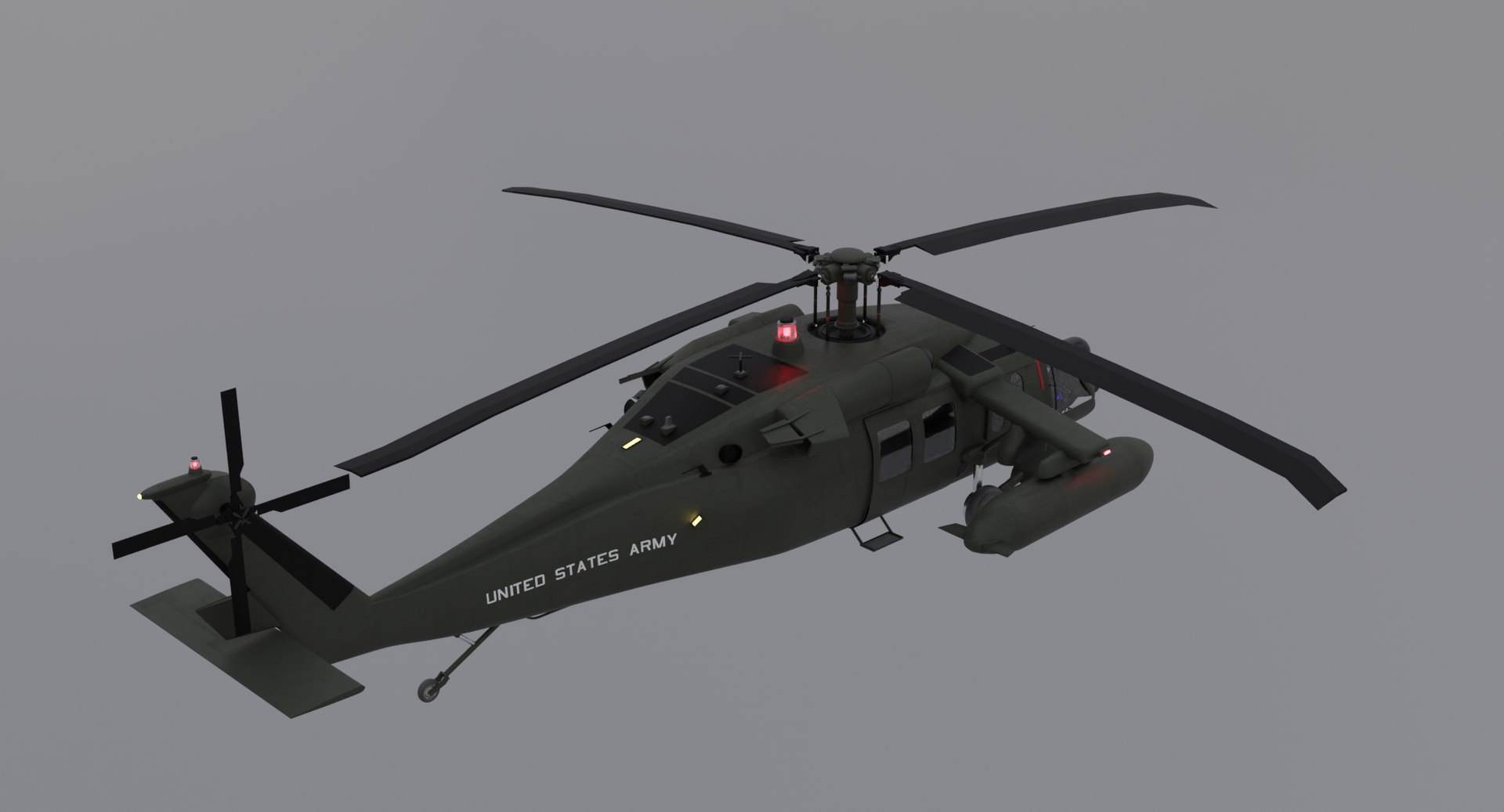 Black Hawk Helicopter With Full Interior 3D Model - TurboSquid 2104448