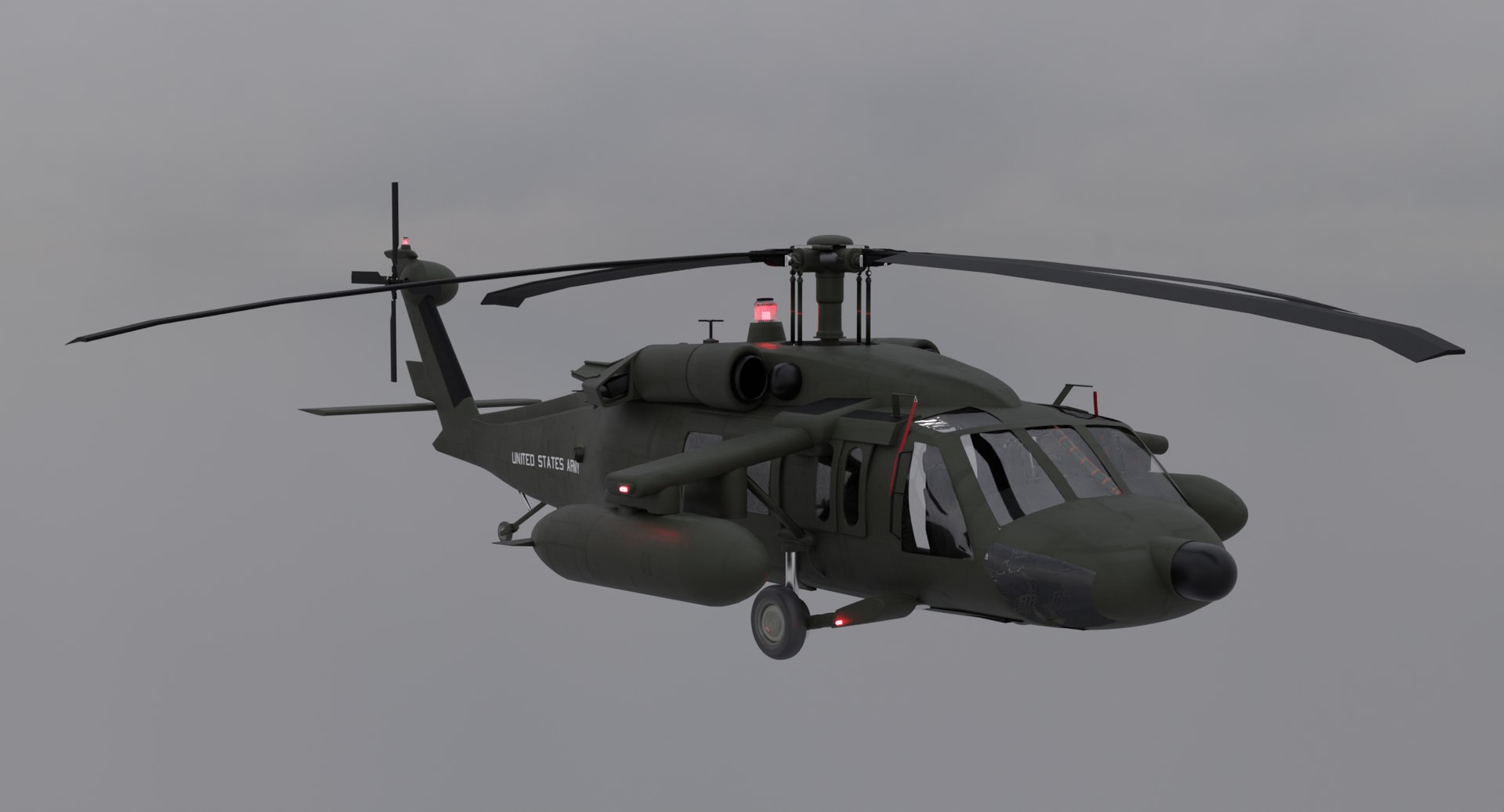 Black Hawk Helicopter With Full Interior 3D Model - TurboSquid 2104448