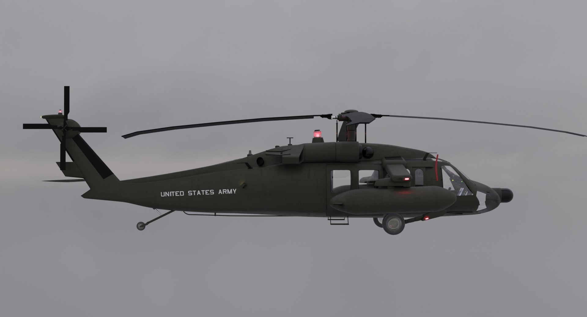 Black Hawk Helicopter With Full Interior 3D Model - TurboSquid 2104448