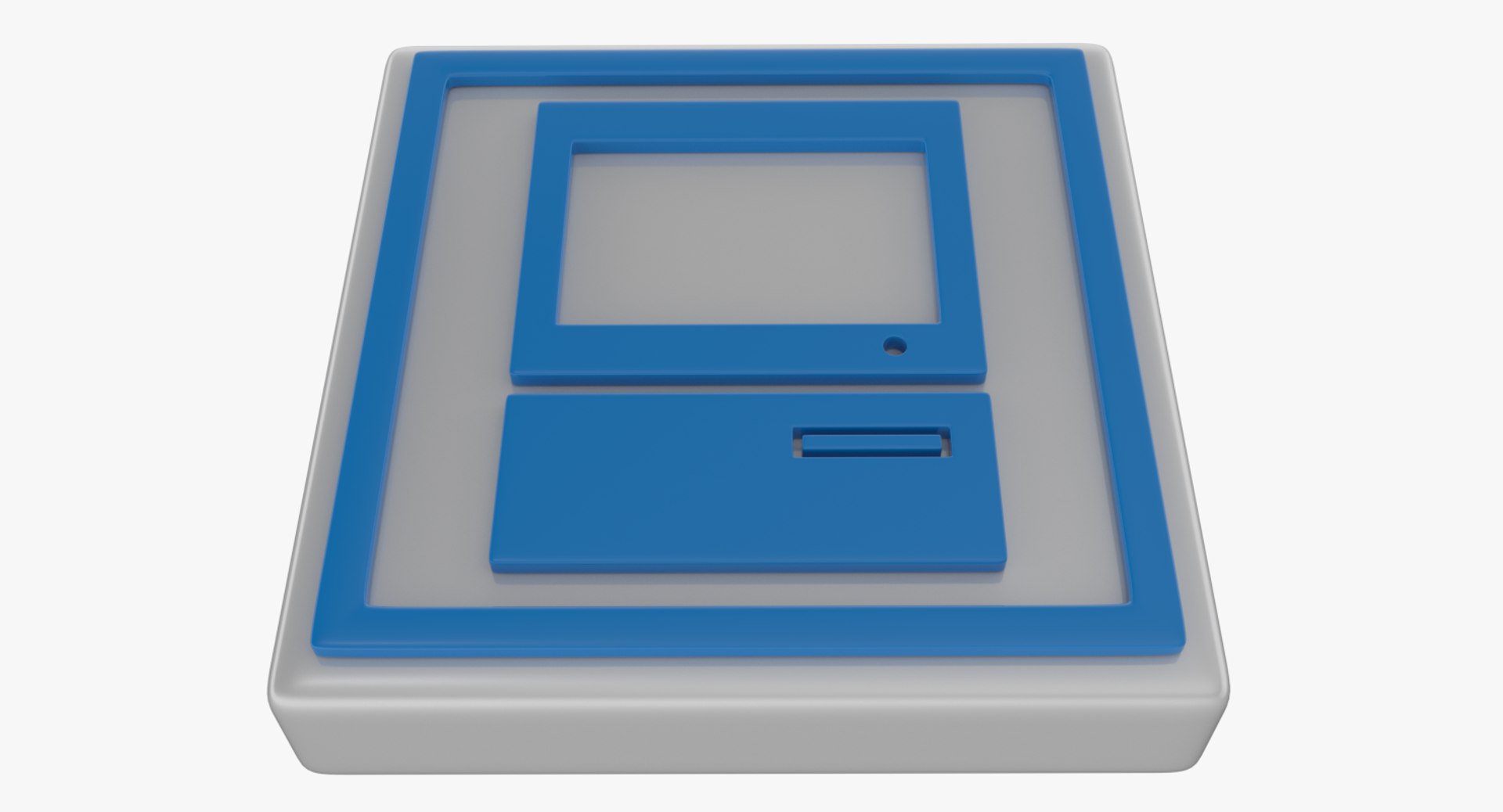 icon computer 3d obj