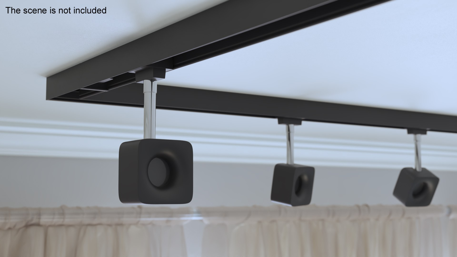 Square LED Track Light Head Model - TurboSquid 2279849