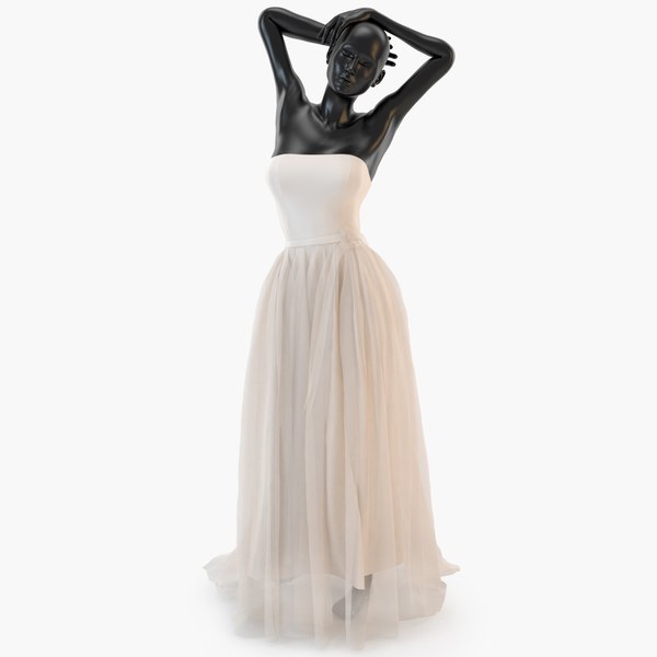 3d model victorian dress