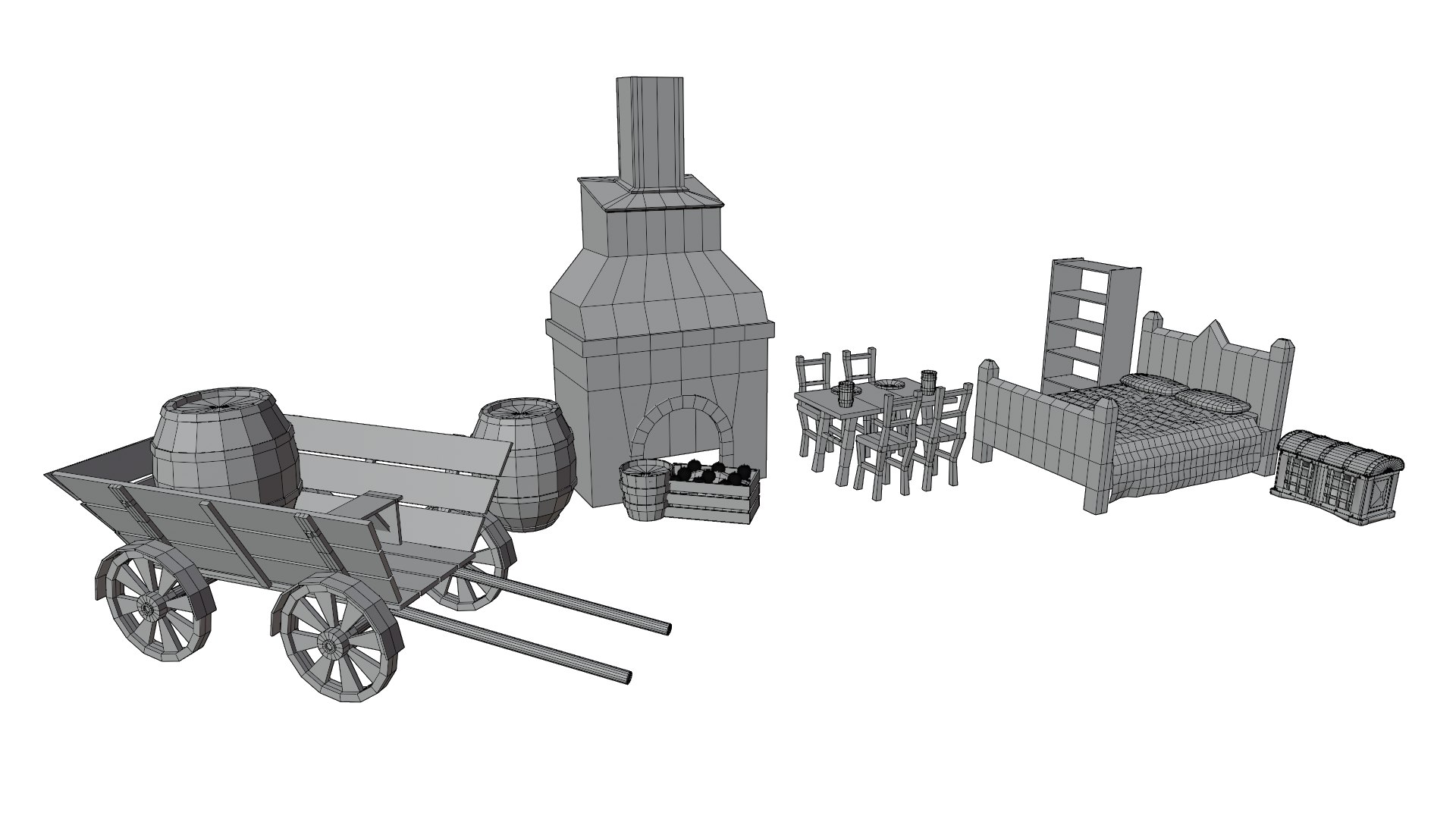 Medieval Pack - Low Poly 3D model - TurboSquid 2118556