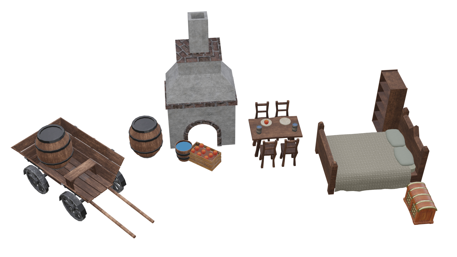 Medieval Pack - Low Poly 3D model - TurboSquid 2118556