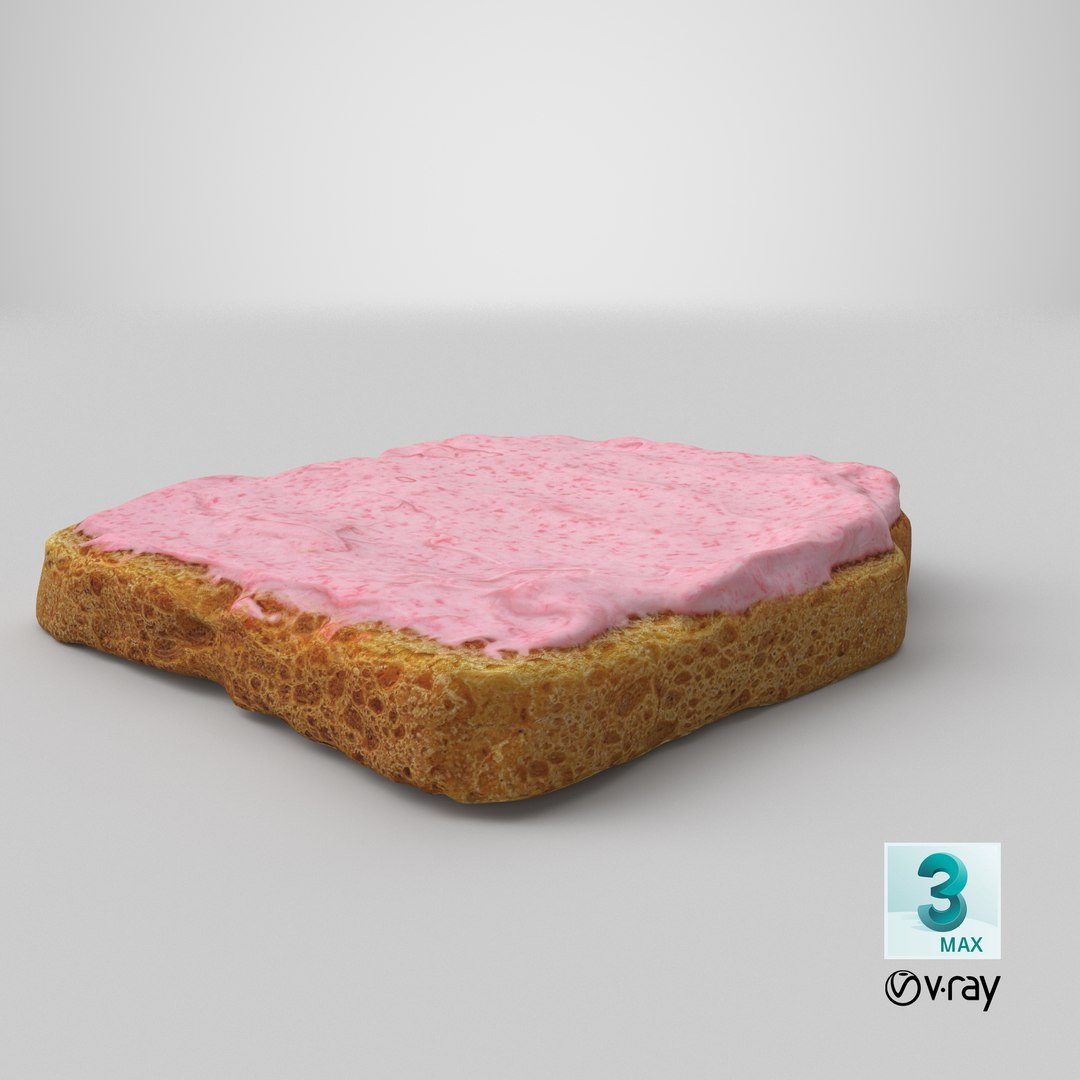 3D Toast With Caviar 01 Model - TurboSquid 2056131