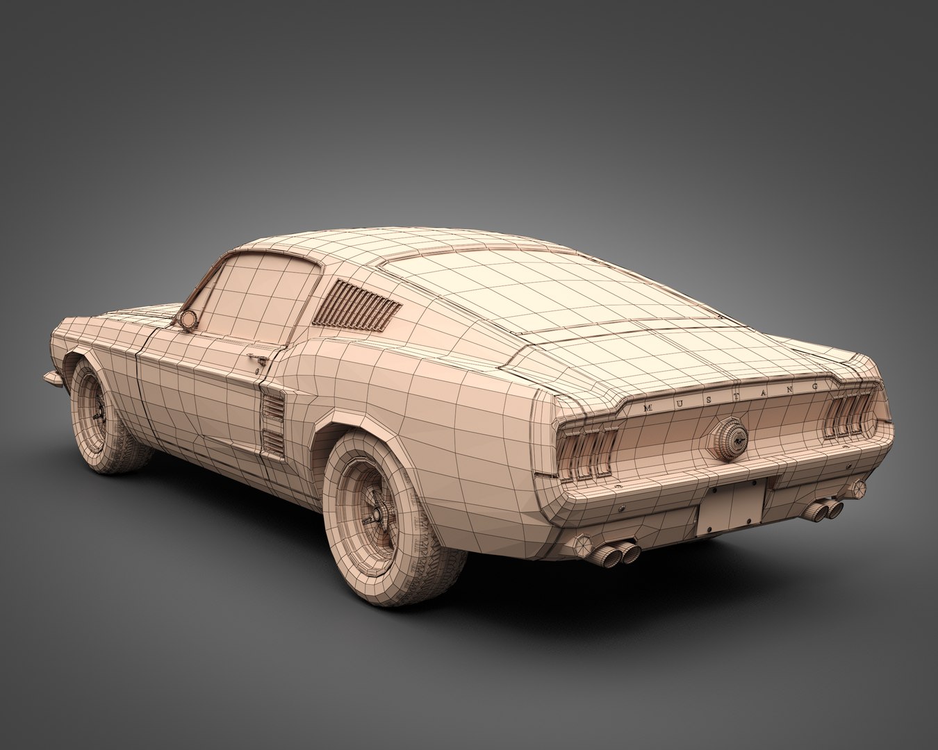 1967 Ford Mustang Fastback 3D Model - TurboSquid 1743026