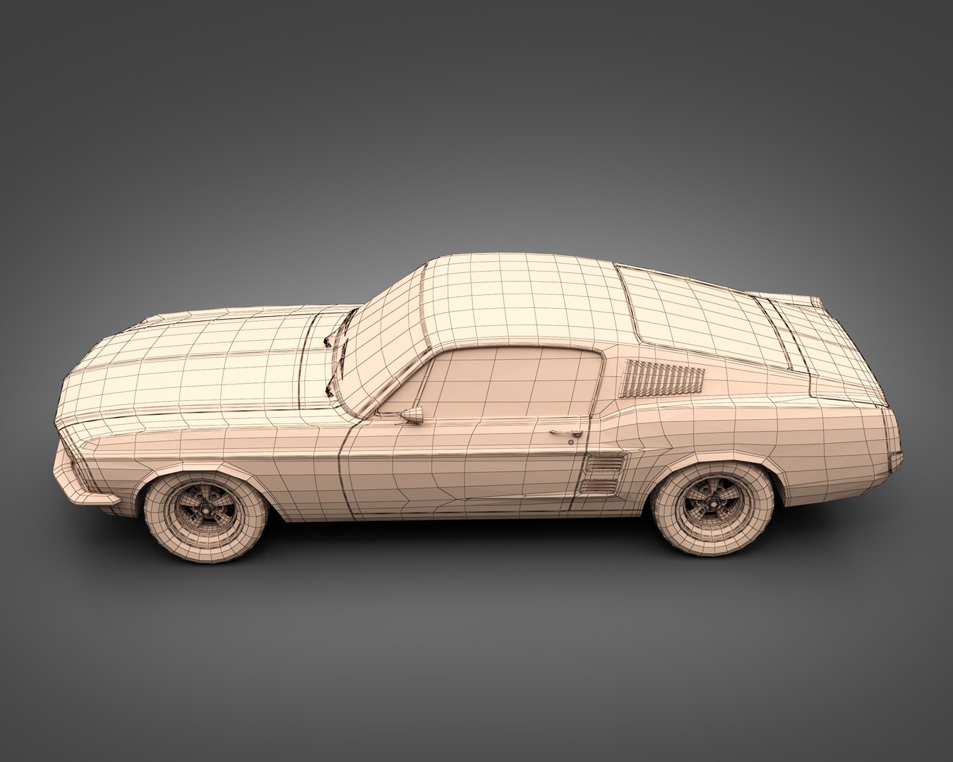 1967 Ford Mustang Fastback 3D Model - TurboSquid 1743026