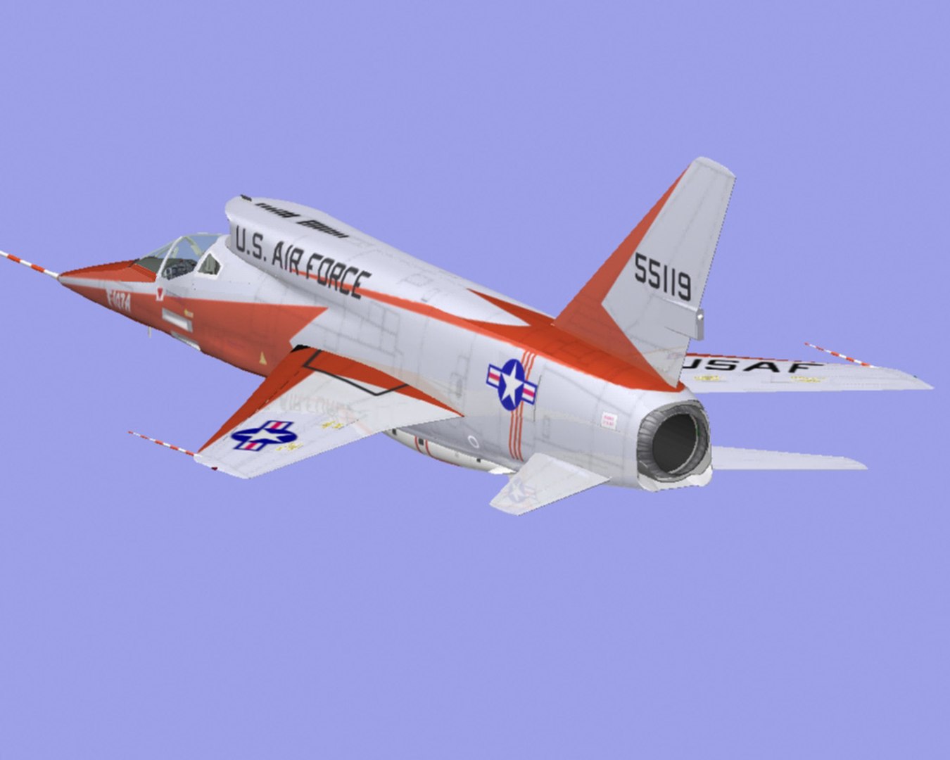 3d Model F-107a Jet Fighter F-107s