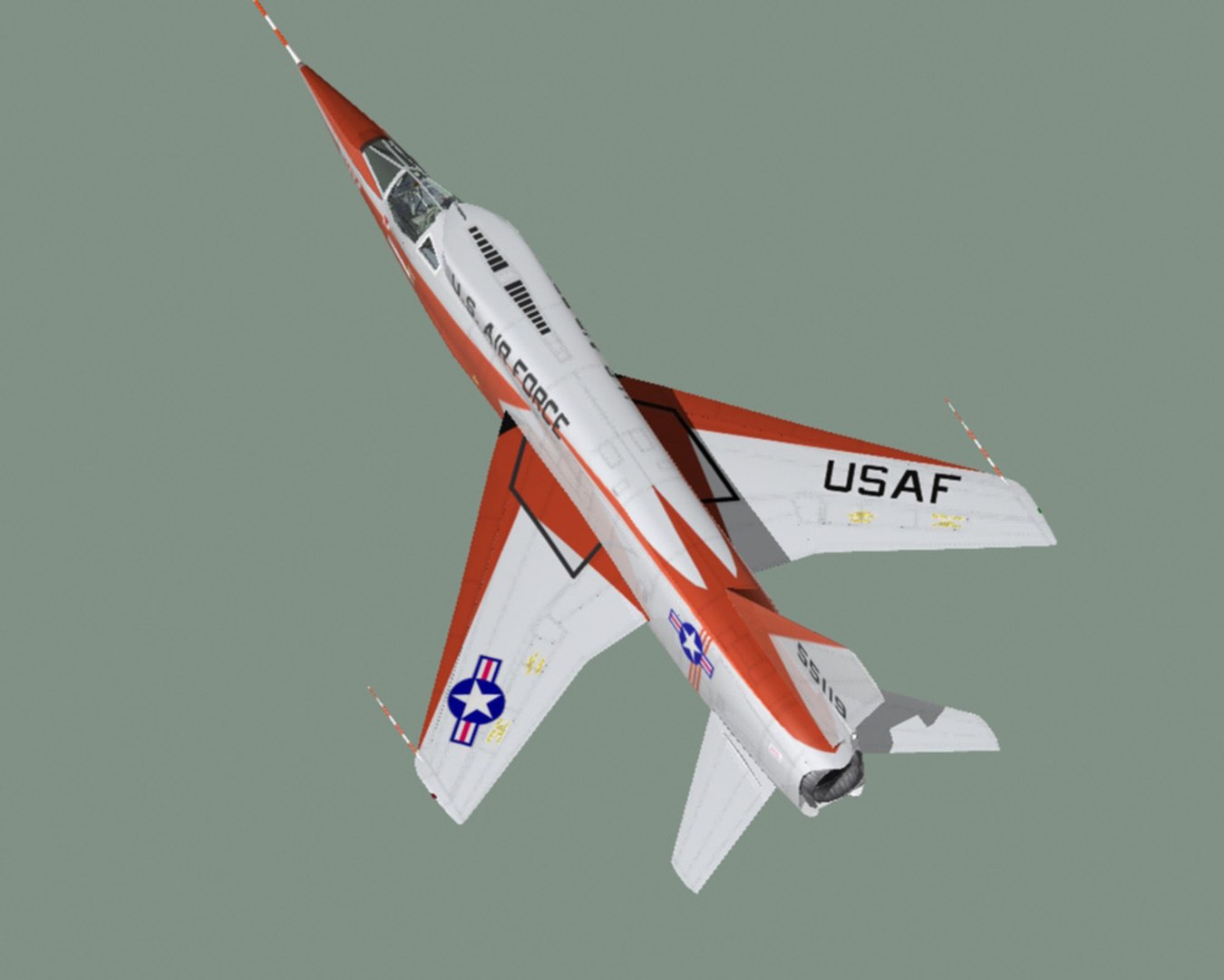 3d Model F-107a Jet Fighter F-107s