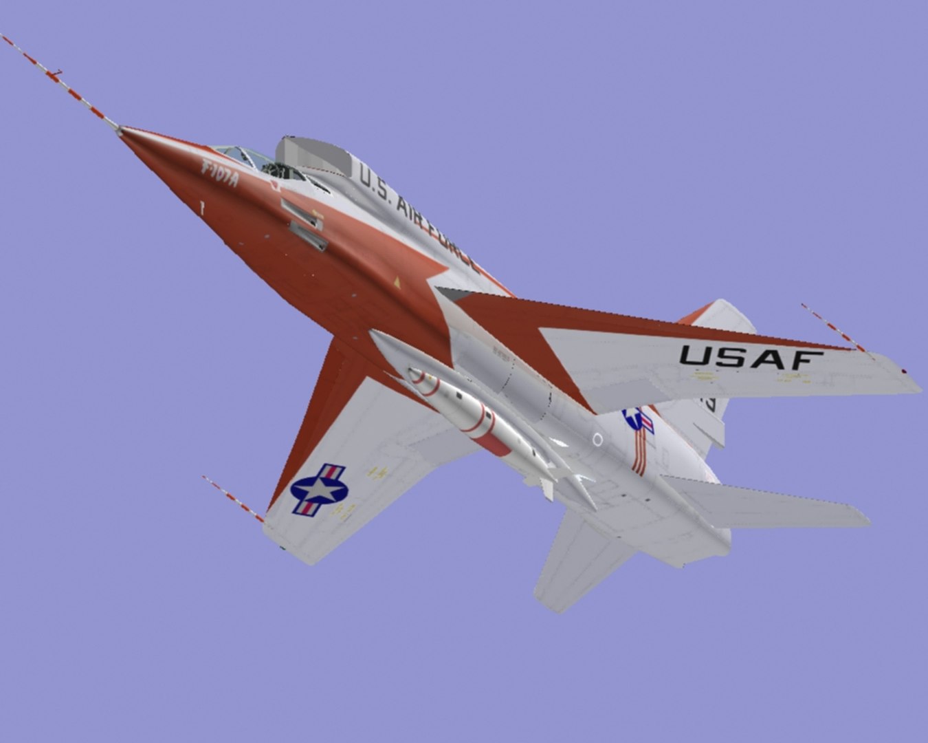 3d Model F-107a Jet Fighter F-107s