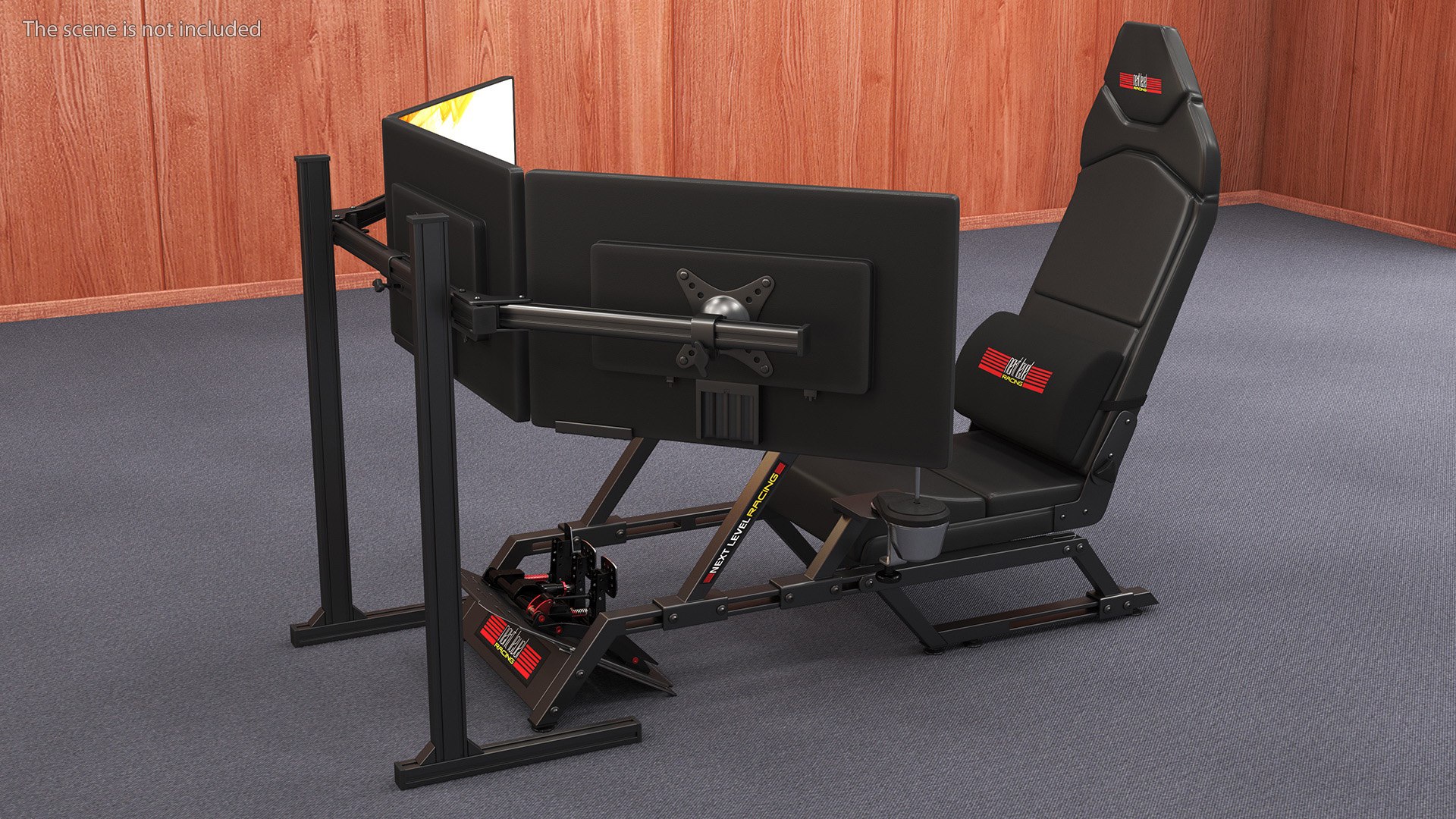 3D F-GT Racing Simulator Rig GT with 3 Screens - TurboSquid 2069312