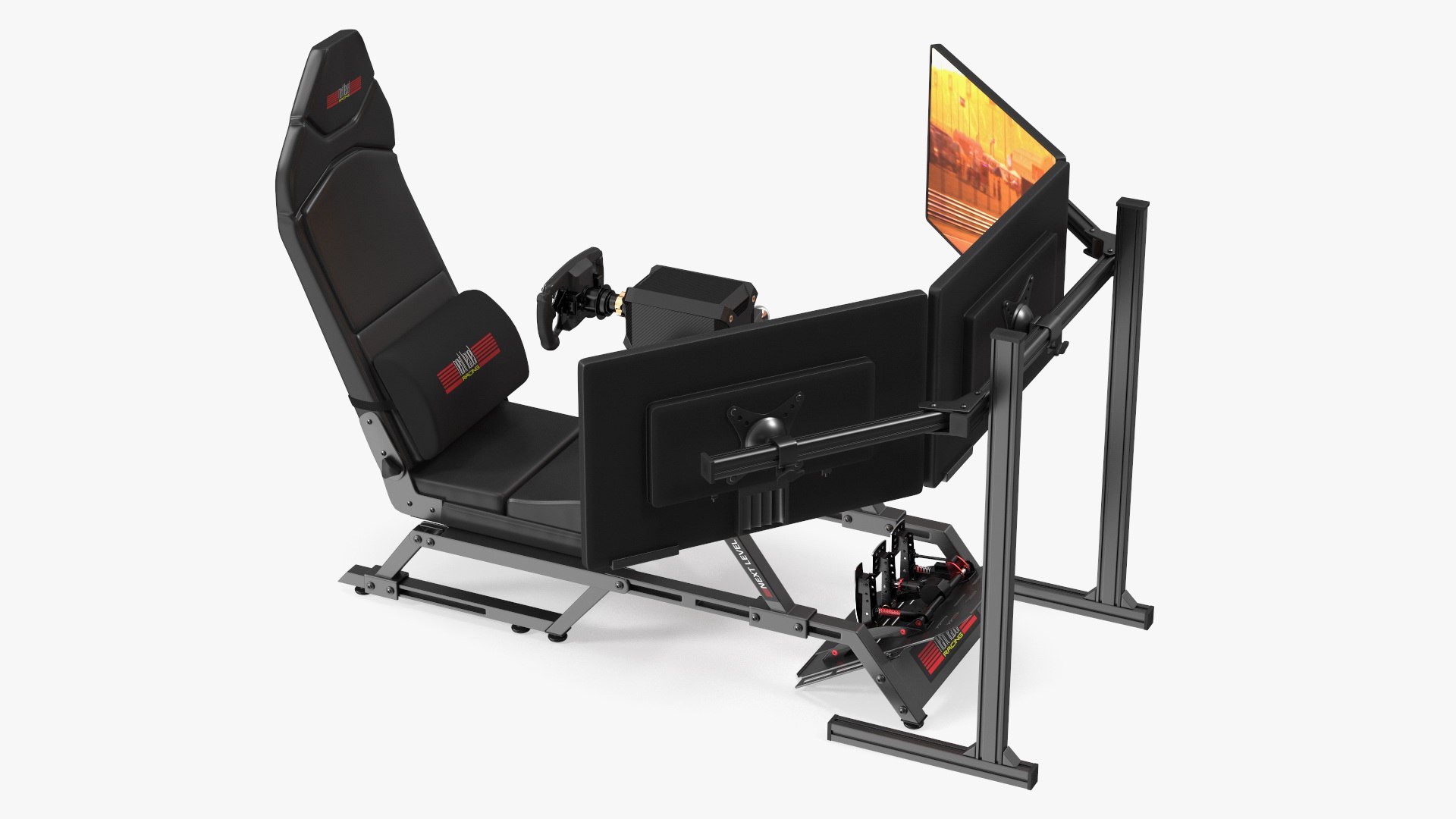 3D F-GT Racing Simulator Rig GT with 3 Screens - TurboSquid 2069312