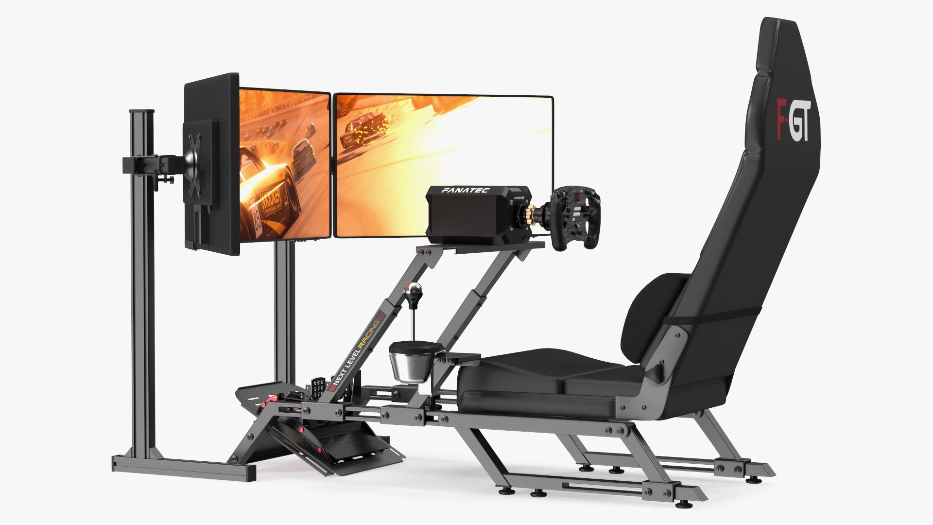 3D F-GT Racing Simulator Rig GT with 3 Screens - TurboSquid 2069312