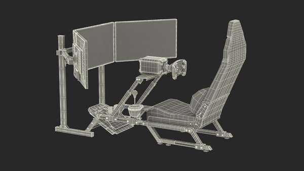 modelo 3d F-GT Racing Simulator Rig GT con 3 pantallas - TurboSquid 2069312