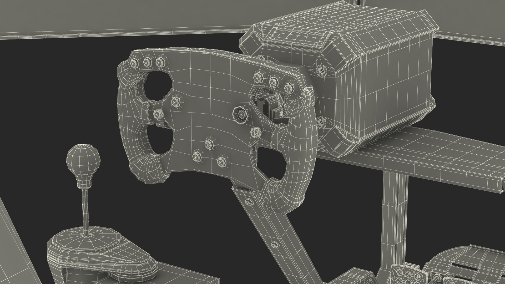 3D F-GT Racing Simulator Rig GT With 3 Screens - TurboSquid 2069312