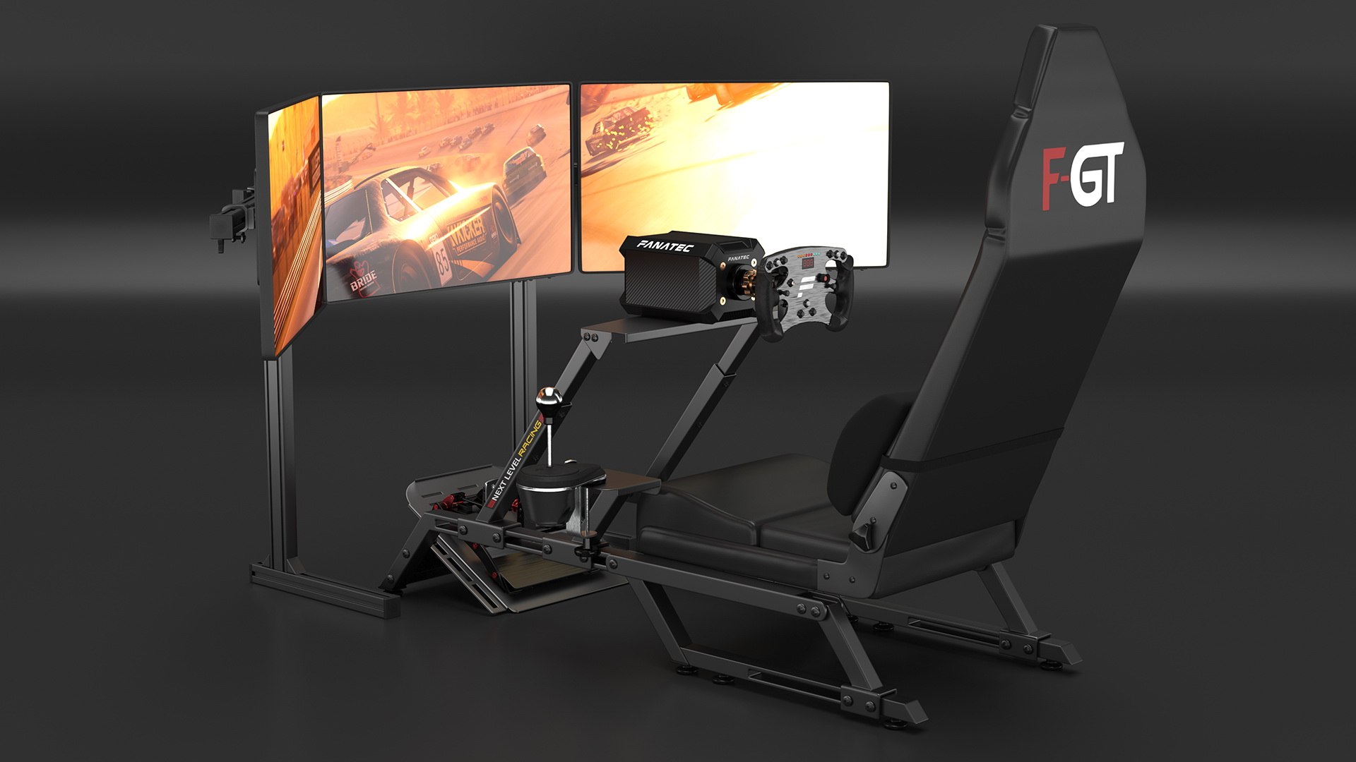 3D F-GT Racing Simulator Rig GT with 3 Screens - TurboSquid 2069312