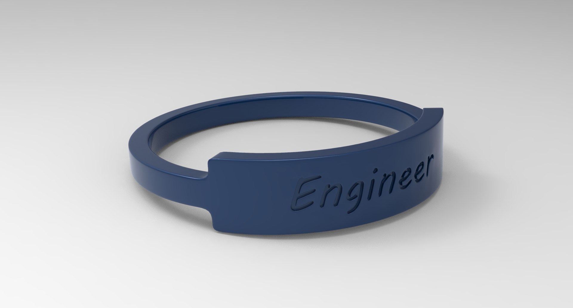 3D Engineer Ring Female Blue Model - TurboSquid 1869844