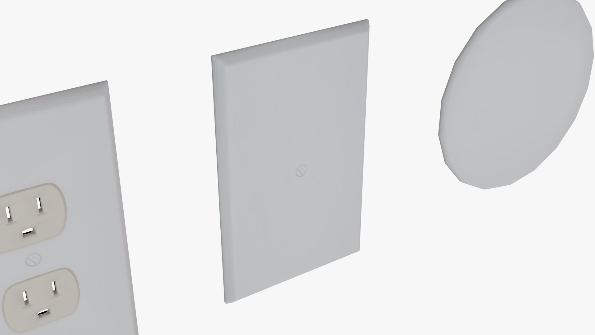 WALL PROPS 1 Light Switch Vent Toilet Paper Smoke Alarm Outlet 3D ...