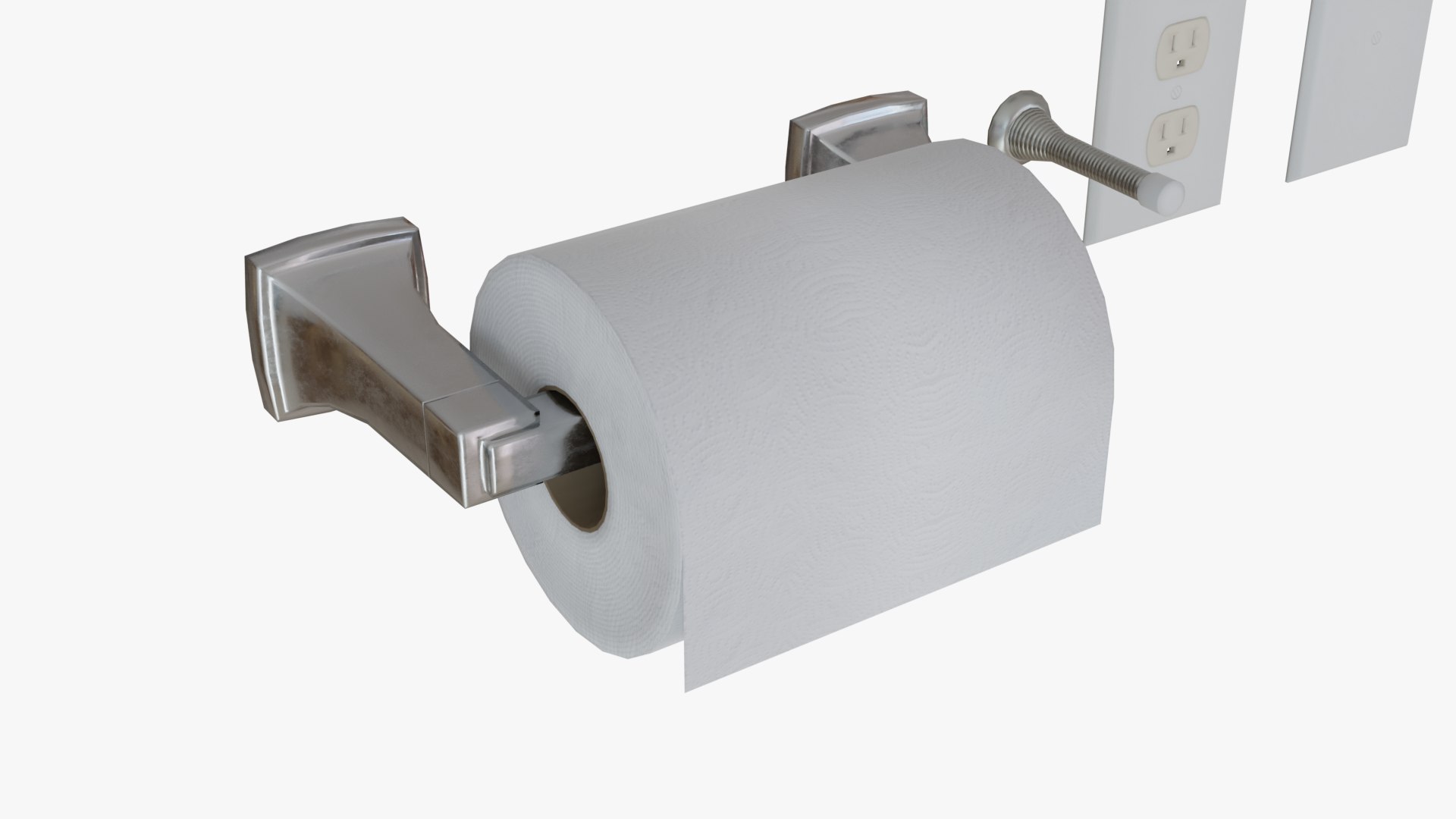 WALL PROPS 1 Light Switch Vent Toilet Paper Smoke Alarm Outlet 3D ...