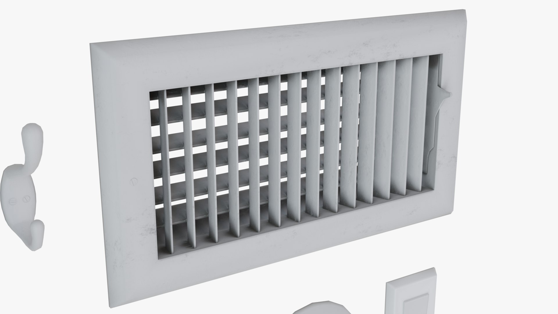 WALL PROPS 1 Light Switch Vent Toilet Paper Smoke Alarm Outlet 3D ...