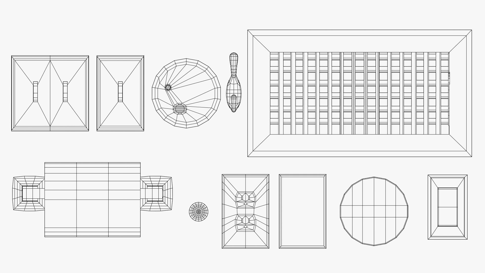 WALL PROPS 1 Light Switch Vent Toilet Paper Smoke Alarm Outlet 3D ...