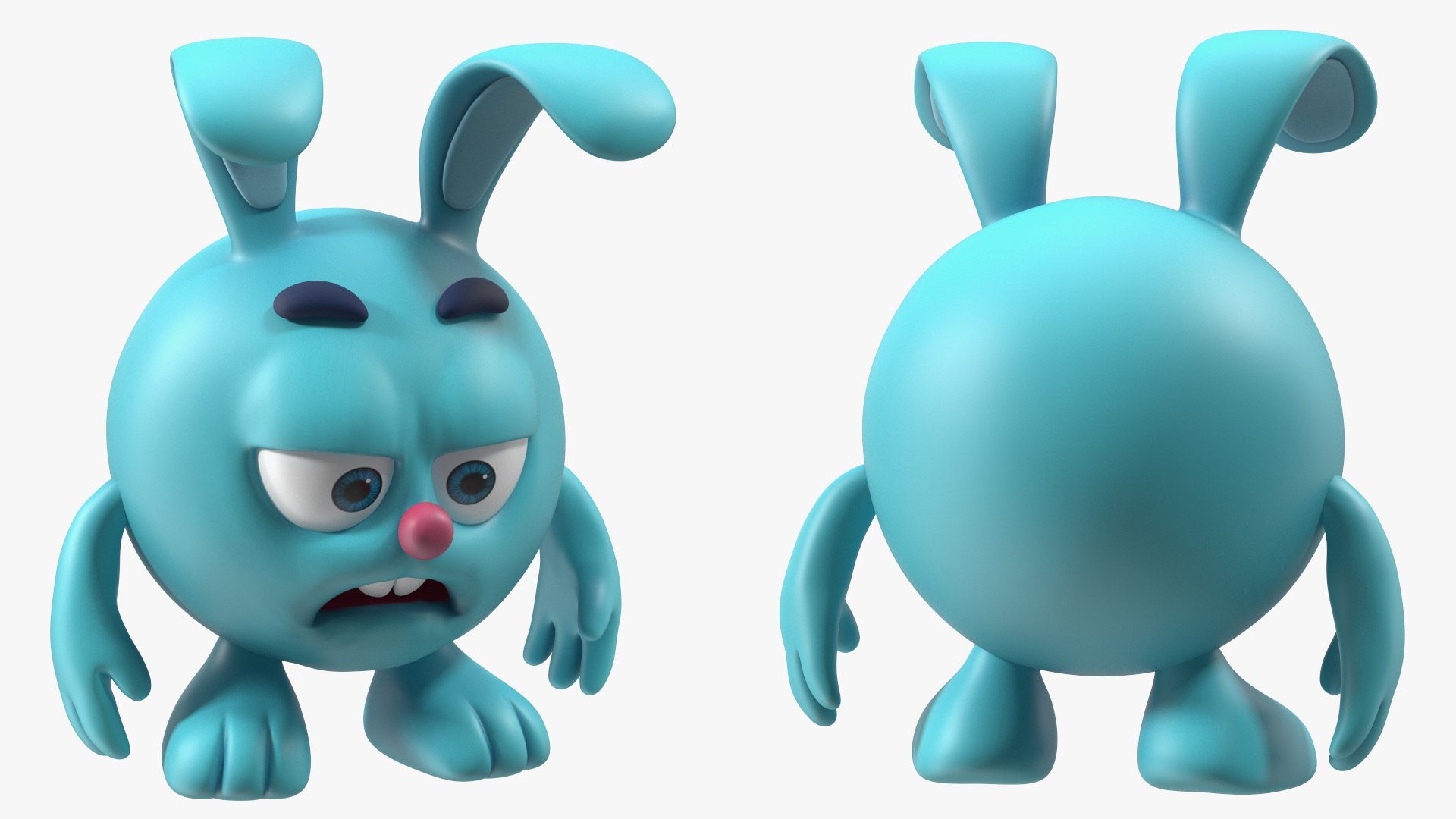 3D Cartoon Character Krash Sad Pose - TurboSquid 2122356