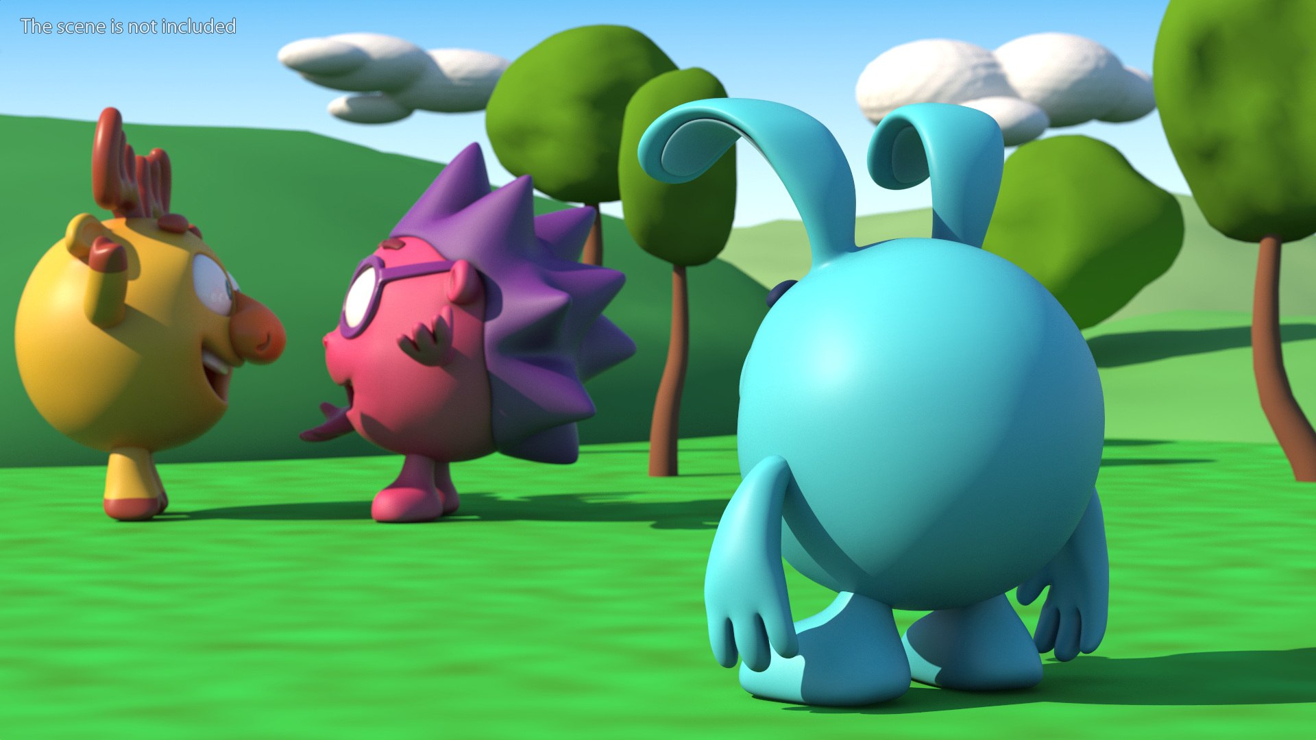 3D Cartoon Character Krash Sad Pose - TurboSquid 2122356