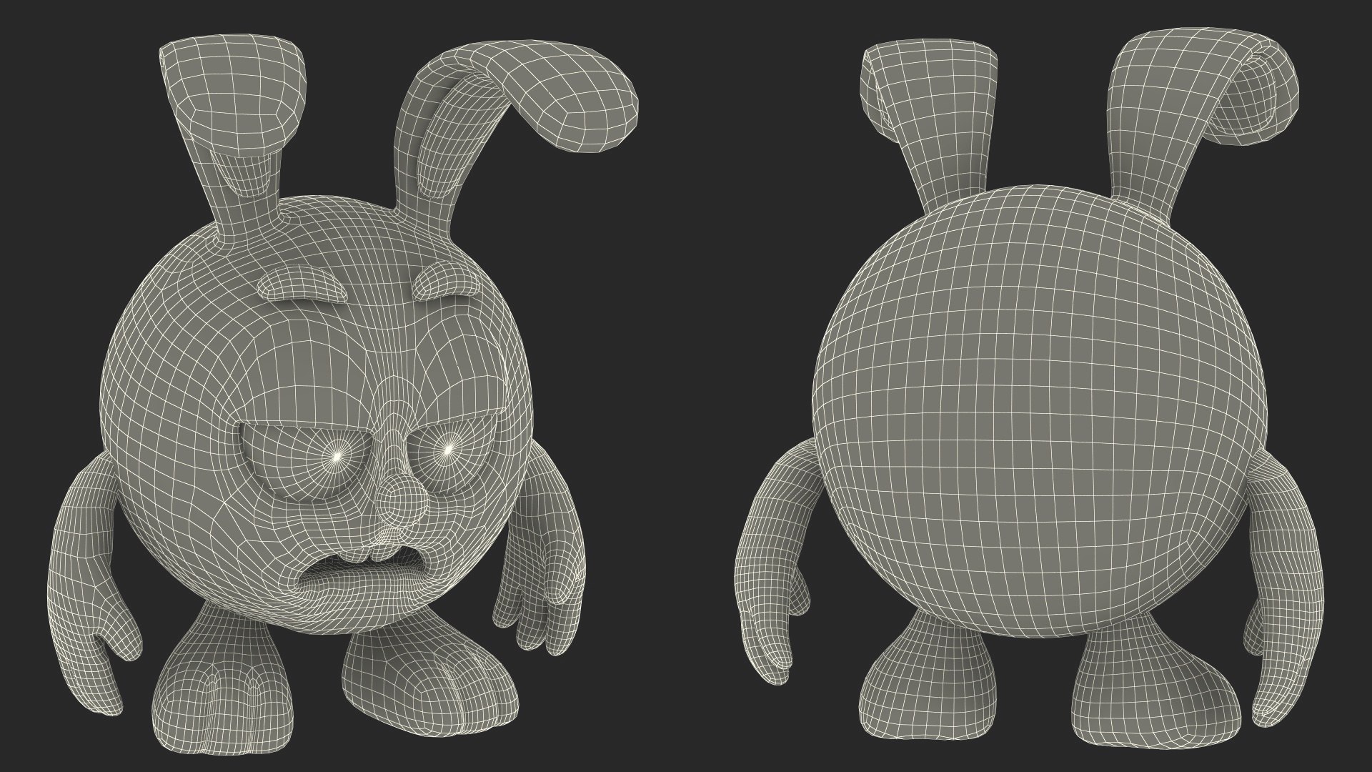 3D Cartoon Character Krash Sad Pose - TurboSquid 2122356