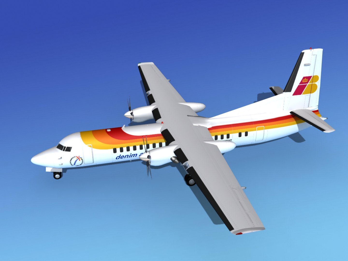 Fokker 50 3d Model