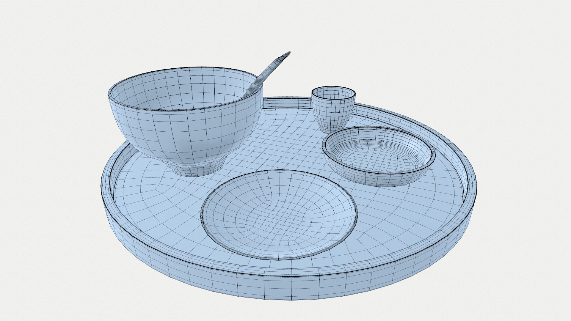 Stylish wooden trays 3D model - TurboSquid 1286994
