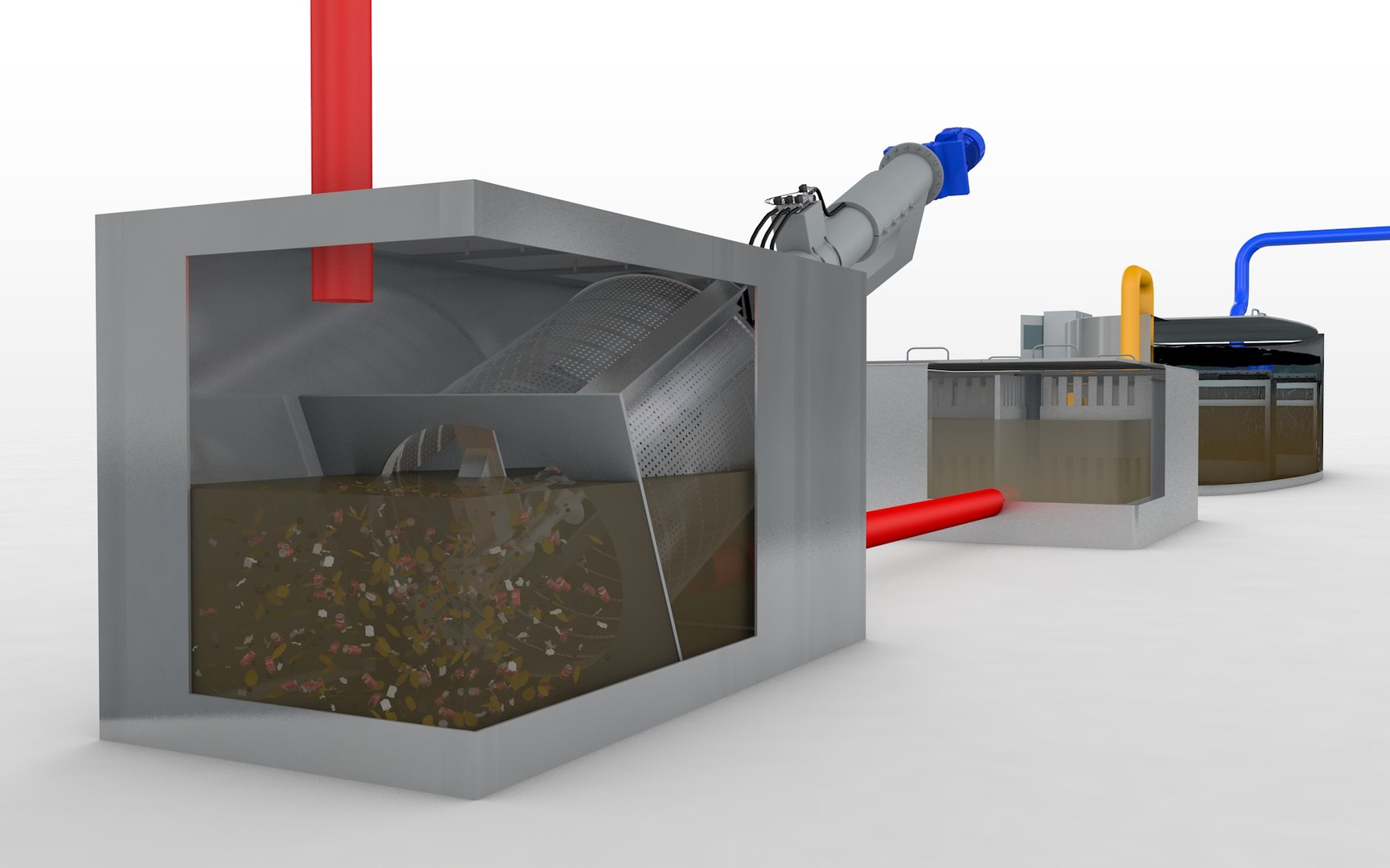 Purification Waste Water Model - TurboSquid 1435890