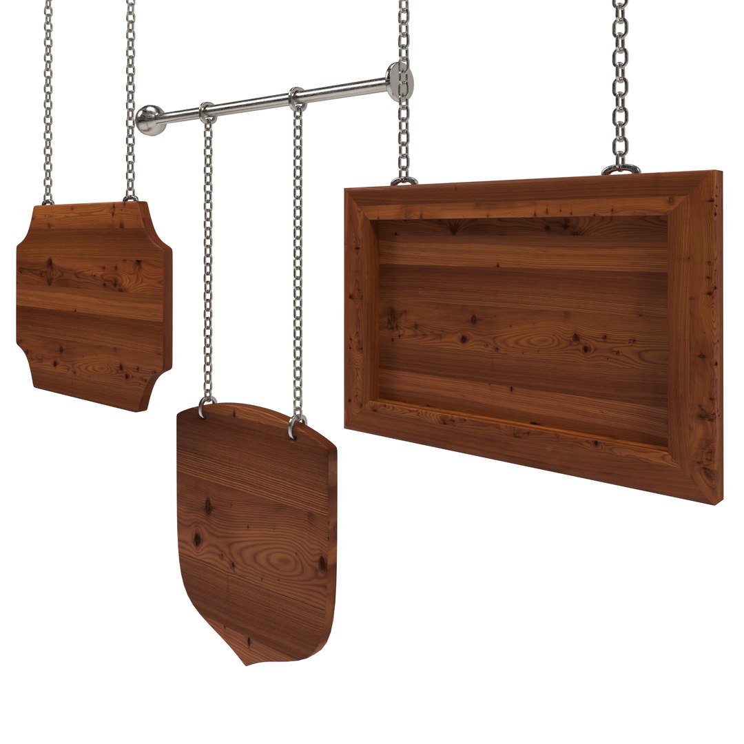 3ds Wooden Signboard Set