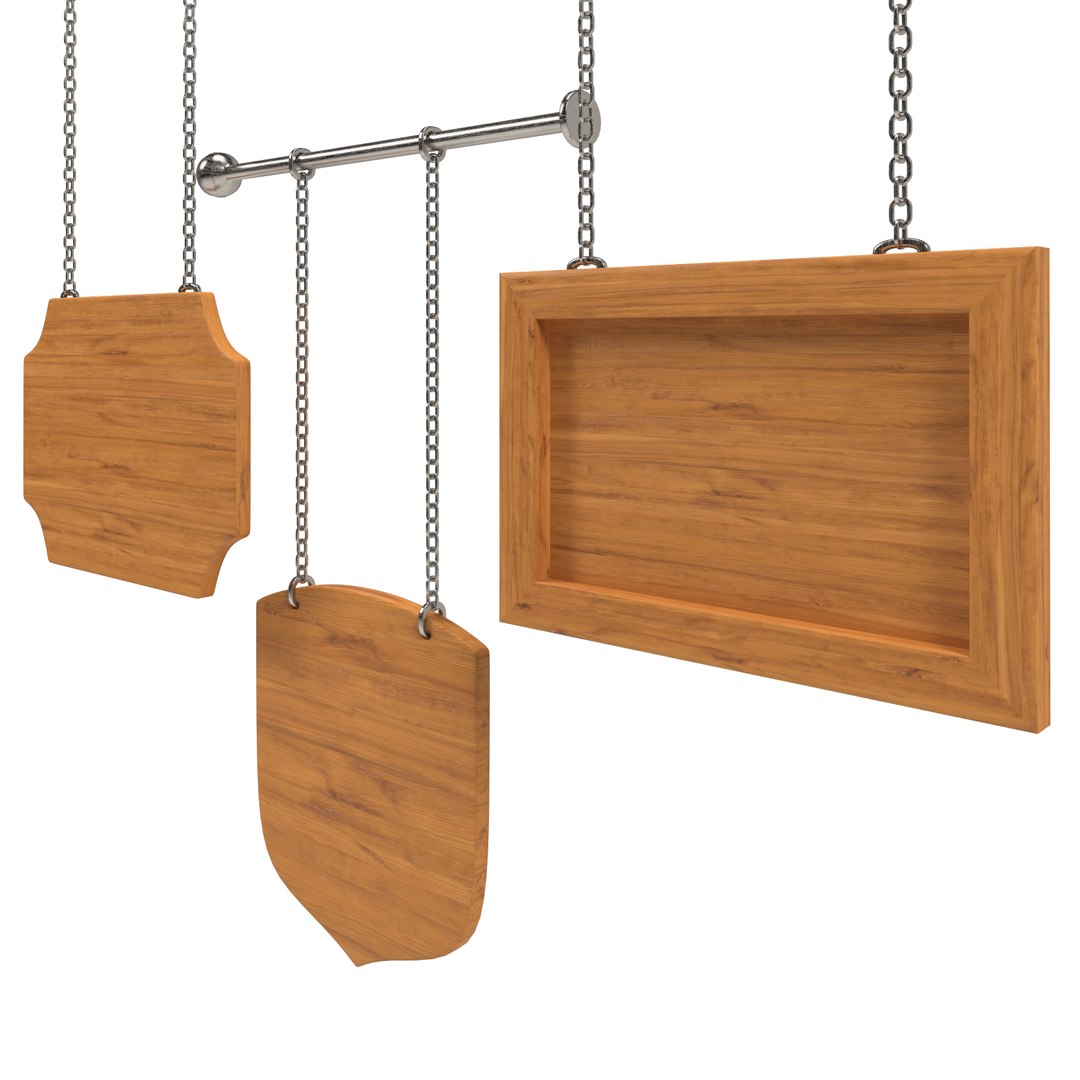 3ds Wooden Signboard Set