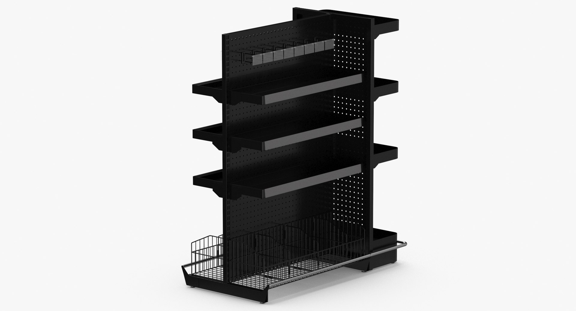 Checkout Aisle Shelving Color Variation 3D model - TurboSquid 2136315