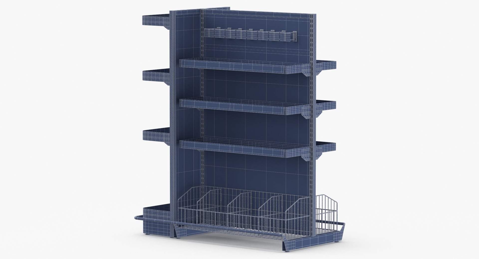 Checkout Aisle Shelving Color Variation 3D model - TurboSquid 2136315
