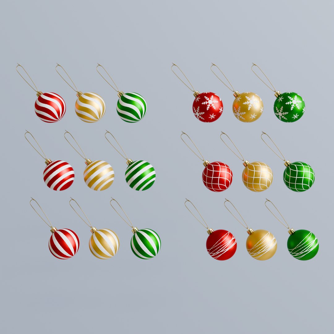 Christmas Balls Ornament 2 3D - TurboSquid 2315437