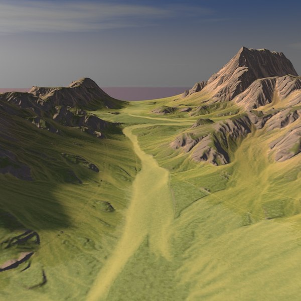 3d model of mountain maps terrain