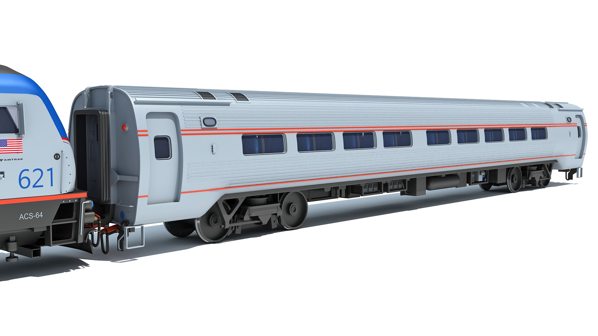 3D Locomotive Acs-64 Passenger - TurboSquid 1664156