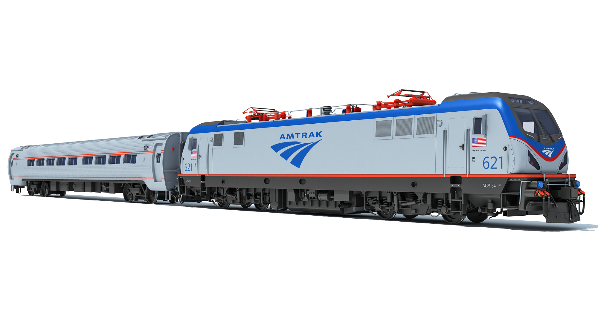 3D locomotive acs-64 passenger - TurboSquid 1664156
