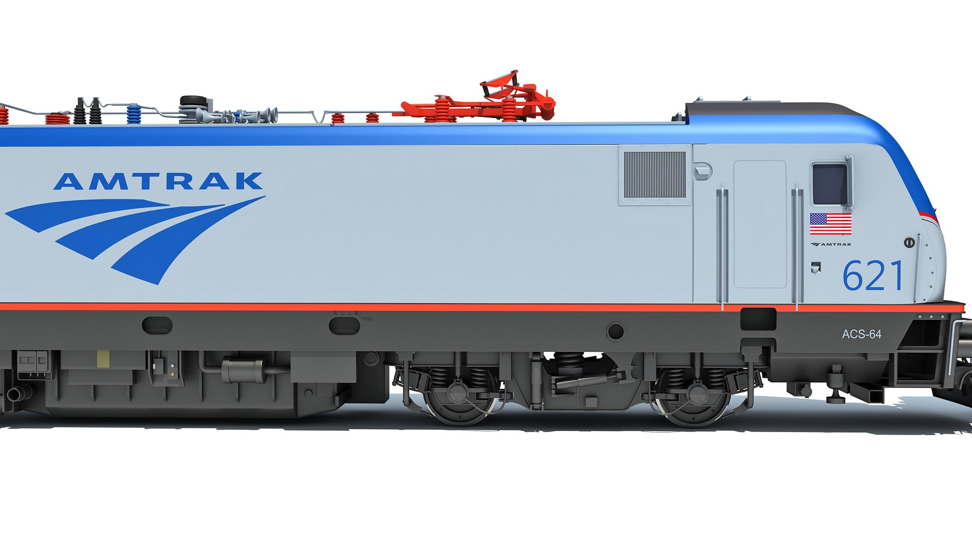 3D Locomotive Acs-64 Passenger - TurboSquid 1664156