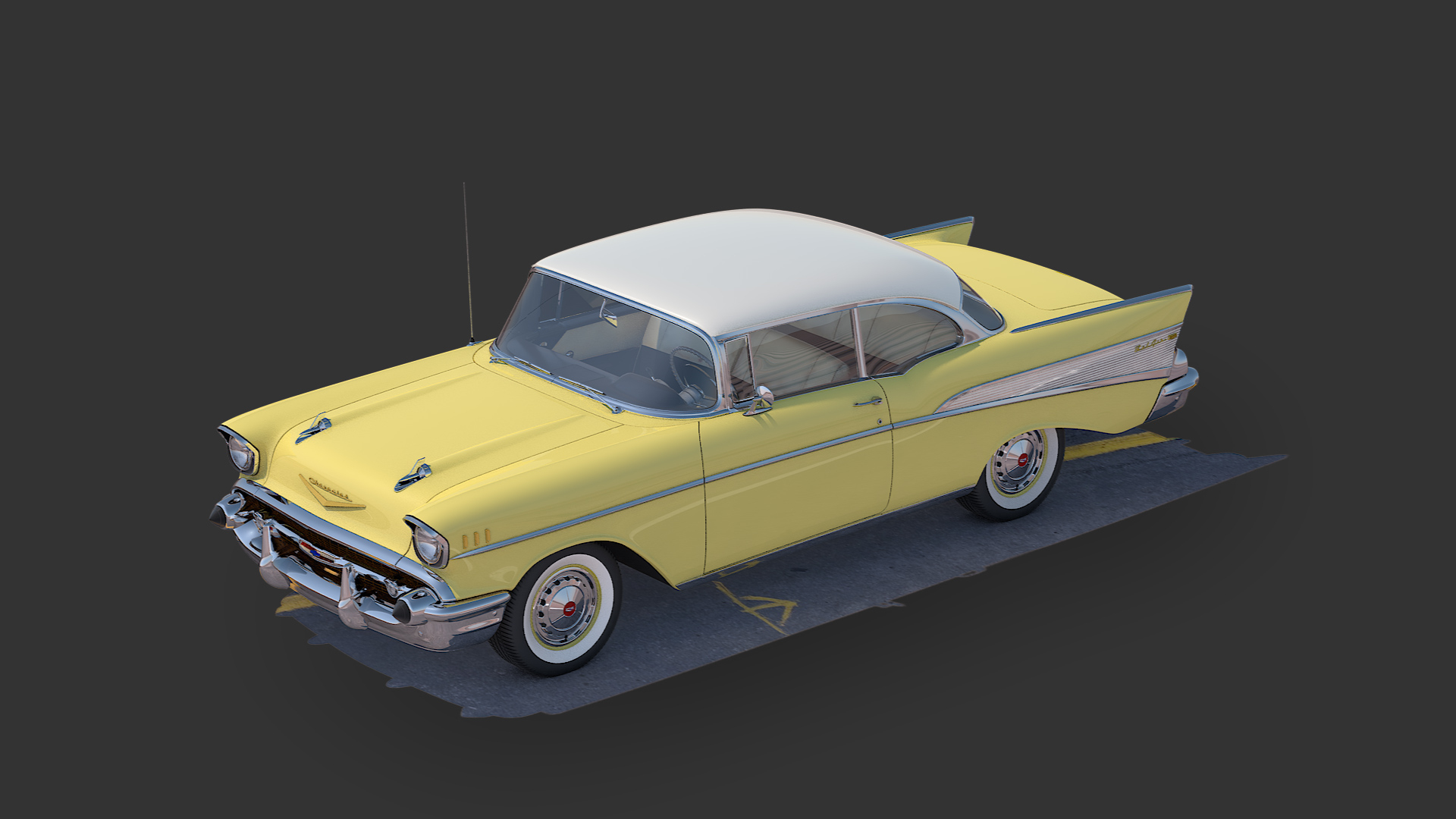 Chevrolet Bel Air 1957 3D Model - TurboSquid 2228502