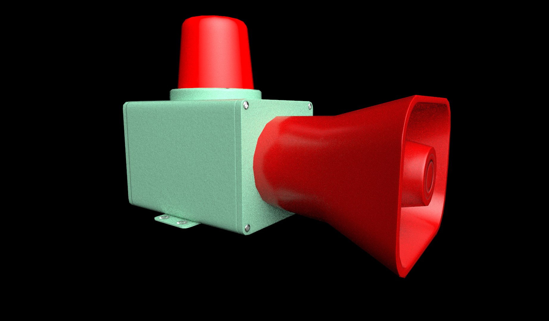 3d model of alarm light